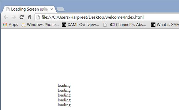 Create Loading Screen Using Css